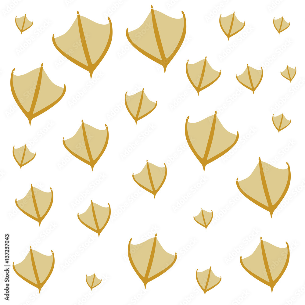 hand drawn duck steps pattern background. Design vector illustration ...