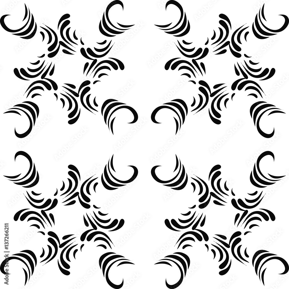 Black abstract seamless pattern Stock Vector | Adobe Stock