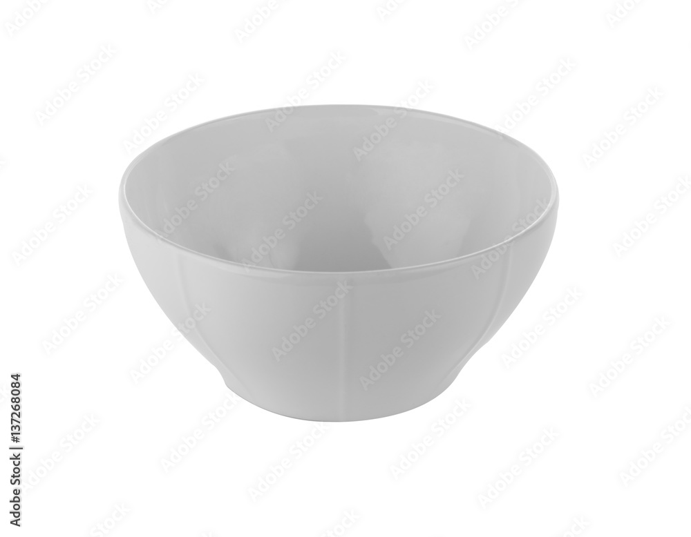 white ceramics bowl isolated on white background Stock Photo | Adobe Stock