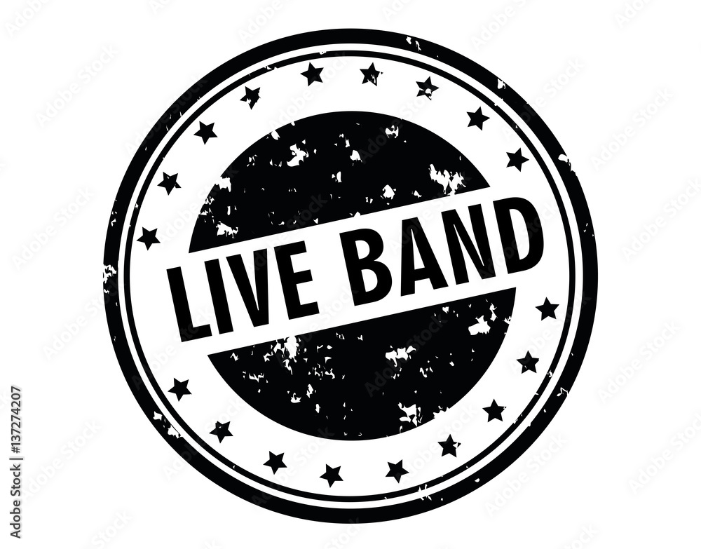 Vecteur Stock Live band stamp sign seal logo | Adobe Stock