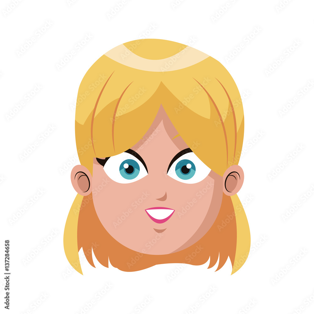 happy woman cartoon icon over white background. colorful design. vector ... happy woman cartoon icon over white background. colorful design. vector ...
