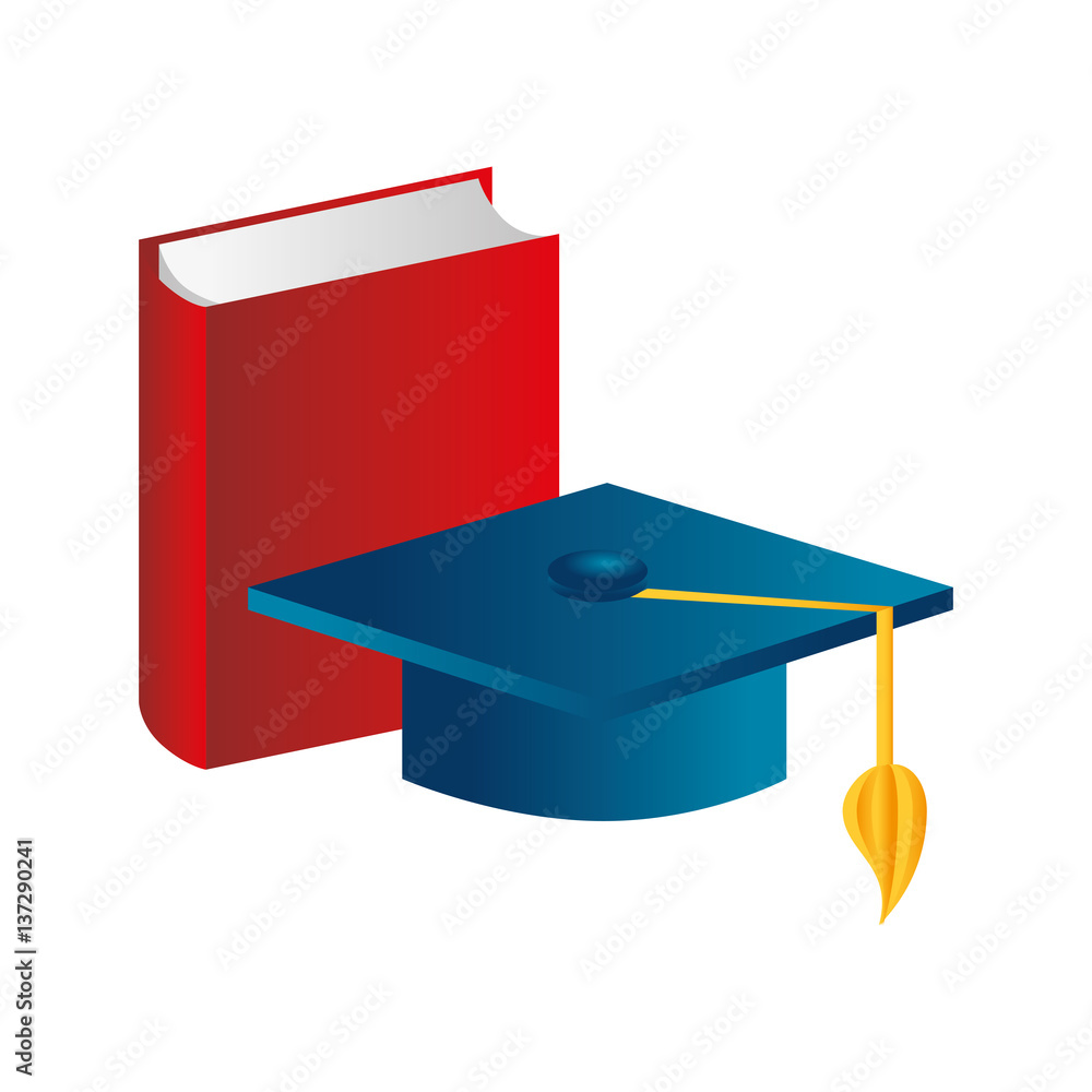 Blue Graduation Cap Silhouette