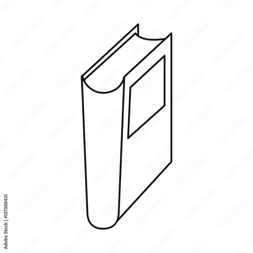 book library read learn thin line vector illustration eps 10 Stock ...