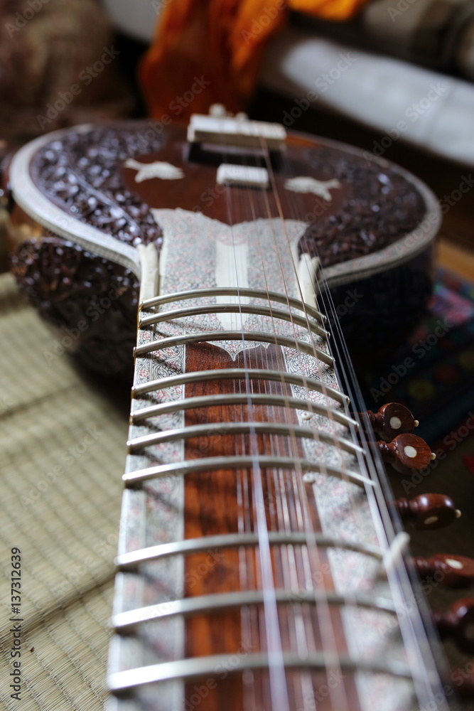 Sitar, strumento indiano foto de Stock | Adobe Stock