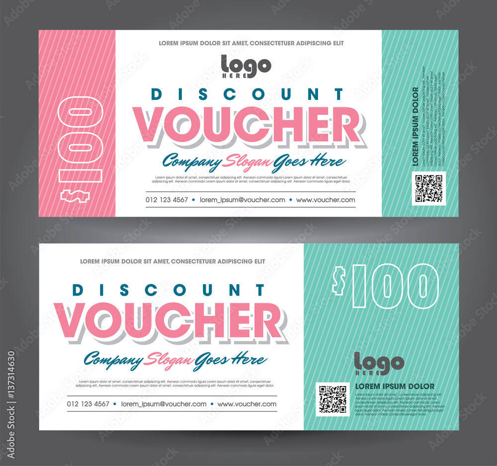 Discount voucher template with clean and modern pattern Stock Vector ...