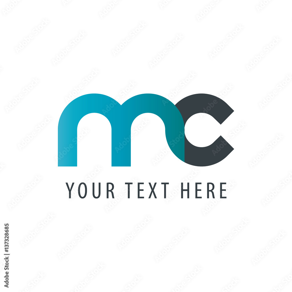 Initial Letter MC Rounded Lowercase Log Stock Vector | Adobe Stock