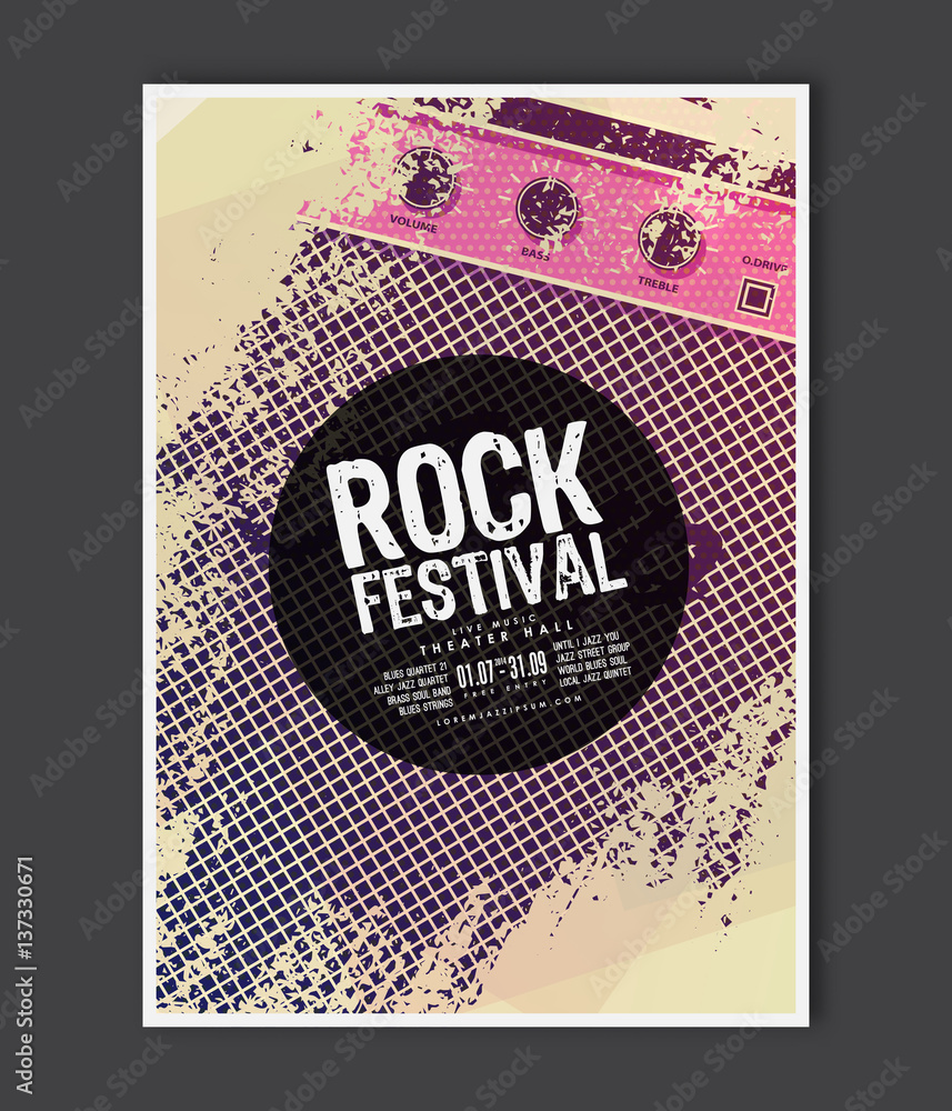 Rock Music Poster Background