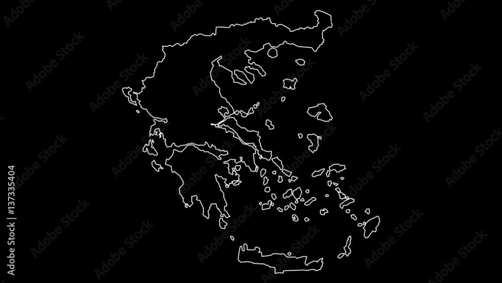 greece map outline