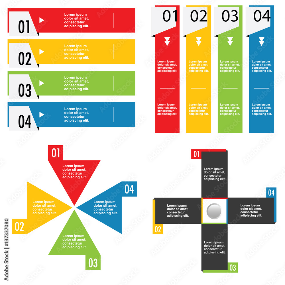 infographic set in color design illustration Stock Vector | Adobe Stock