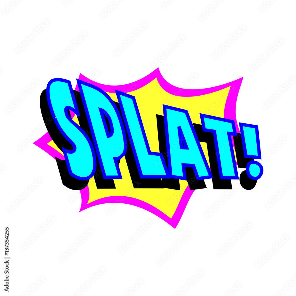 Cartoon Splat Sound Stock Vector | Adobe Stock