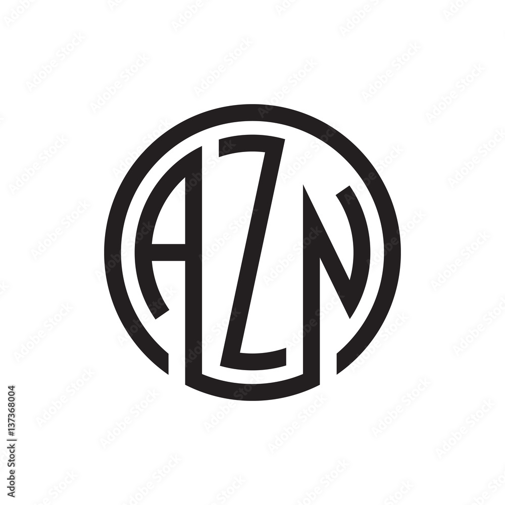 initial three letter logo circle black Stock Vector | Adobe Stock
