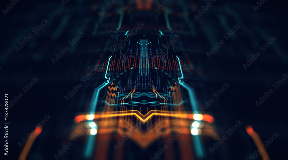 Technology background/Technology background of the abstract computer ...