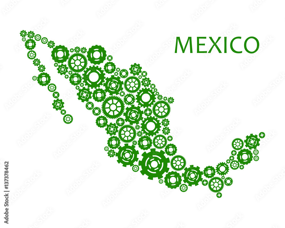 Abstract map of Mexico. Vector illustration. Stock Vector | Adobe Stock