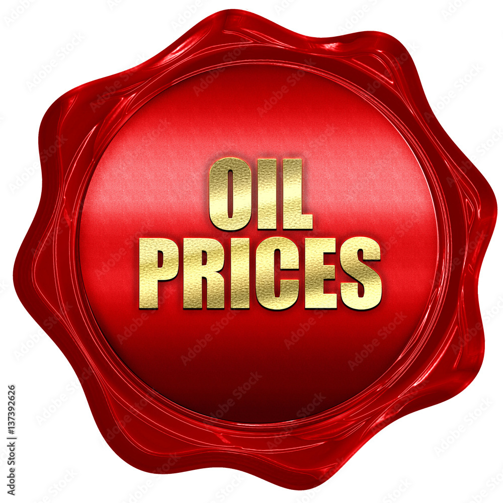 Oil prices, 3D rendering, red wax stamp with text Stock Illustration ...