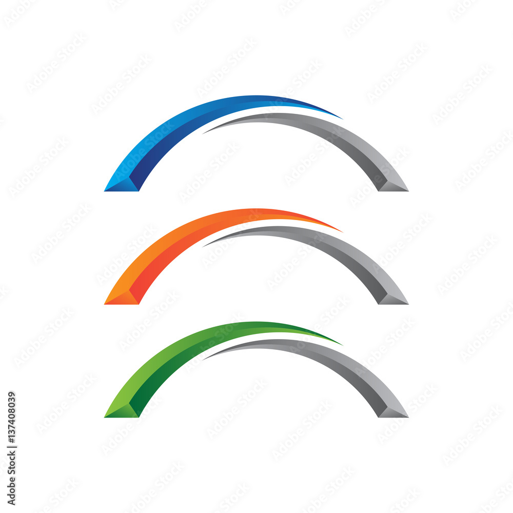Simple Arch Bridge Logo Stock Vector | Adobe Stock