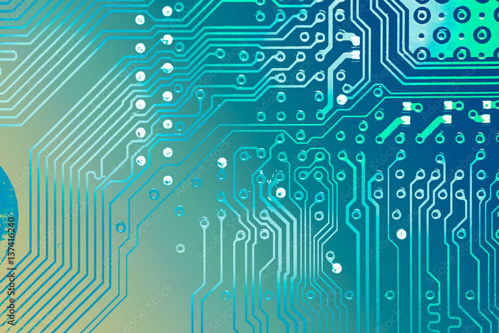 Circuit board. Electronic computer hardware technology. Motherboard ...