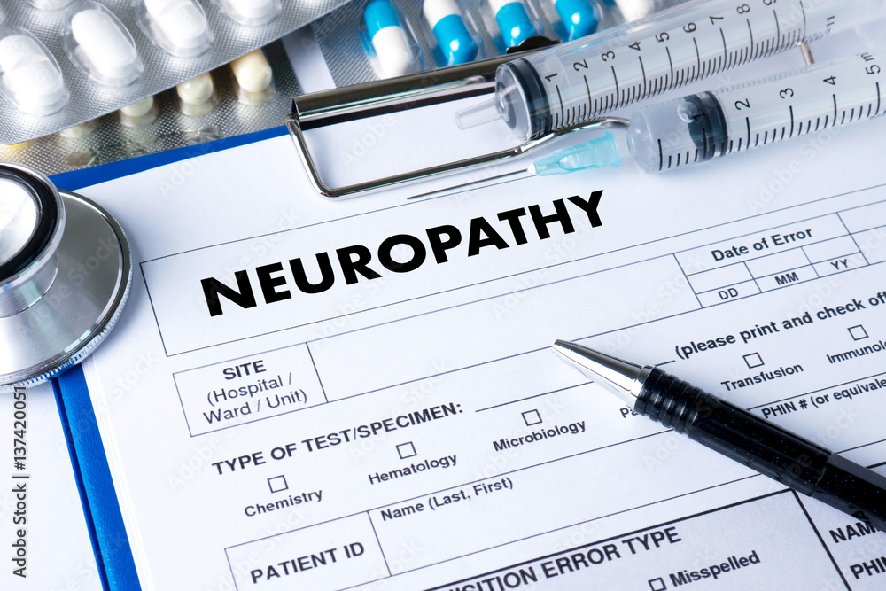 NEUROPATHY Medical Doctor concept , Neuropathy Wording in Anamnesis ...