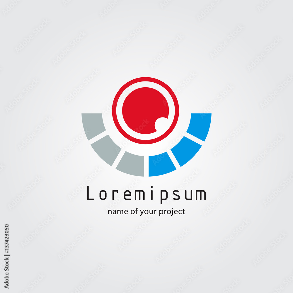 red circle logo for your company. Vector illustration. EPS10 Stock ...