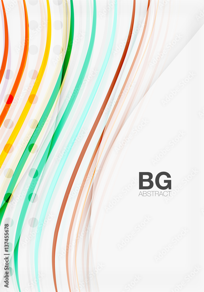 Thin lines wave abstract background Stock Vector | Adobe Stock