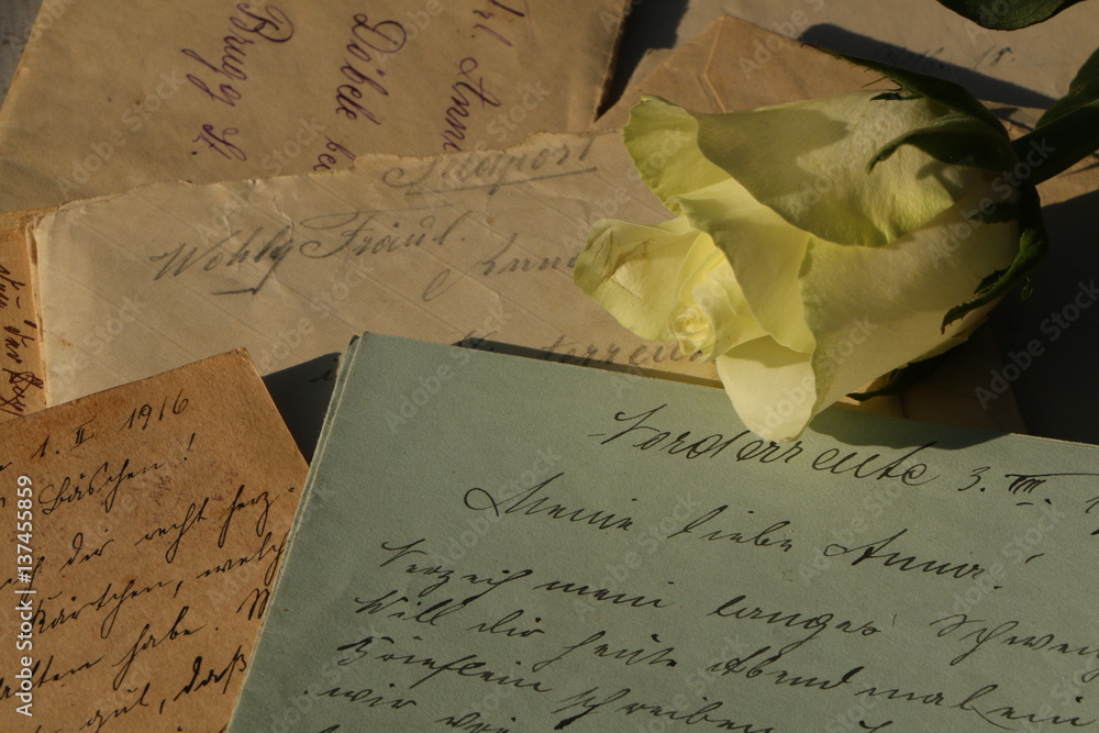 Familiarity, old letters in German, familiäre Briefe, Brieffreundschaft ...