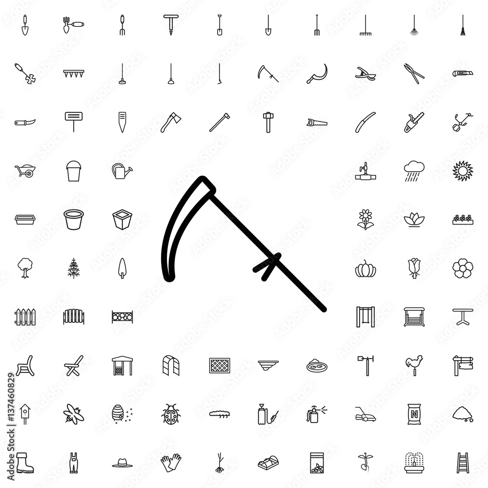 scythe icon illustration Stock Vector | Adobe Stock