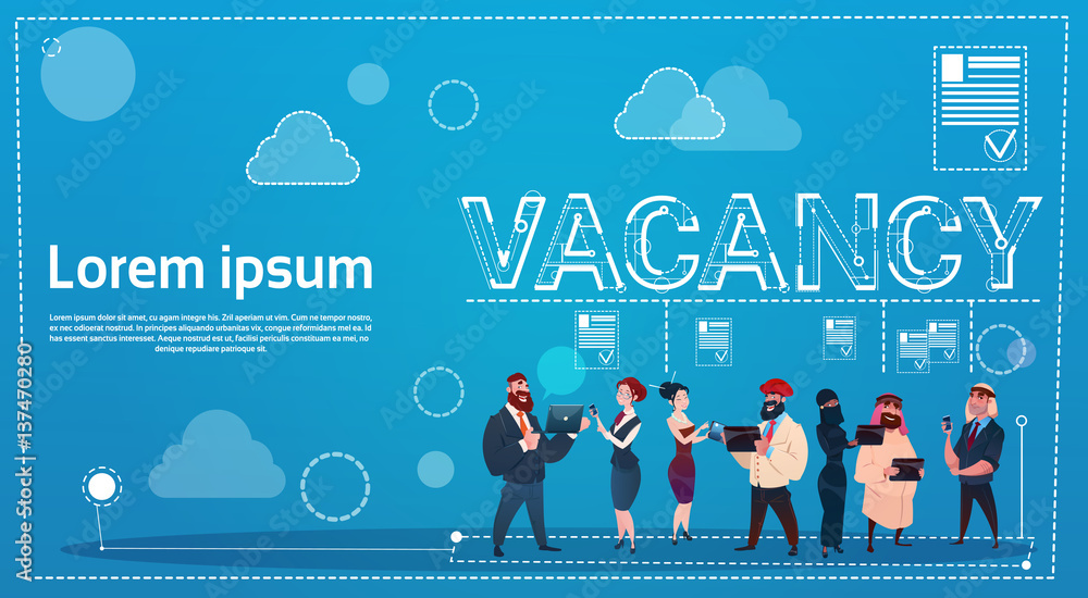 Business People Group Vacancy Search Employee Position Human Resources ...