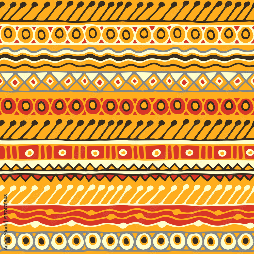 Ethnicity seamless pattern. Boho style. Ethnic wallpaper. Tribal art ...