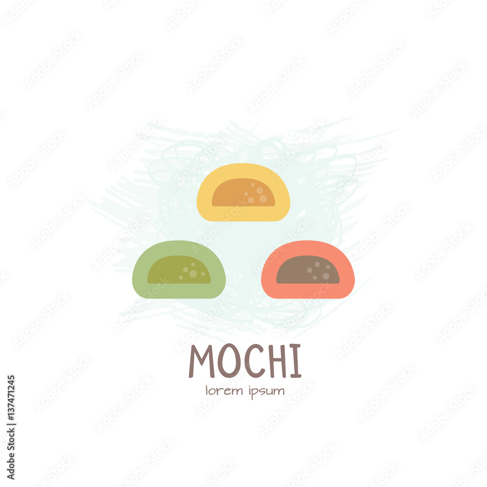 Vector illustration of Mochi - japanese dessert Stock Vector | Adobe Stock