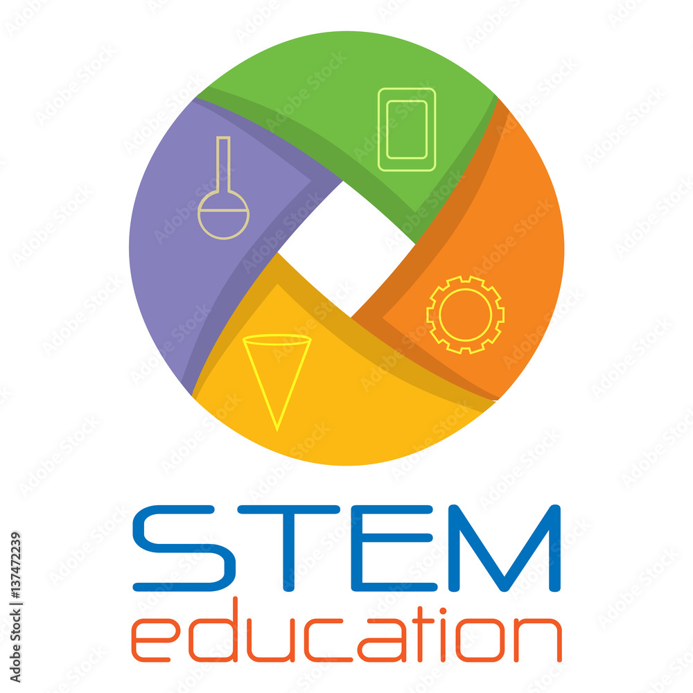 stem education logo Stock Vector | Adobe Stock