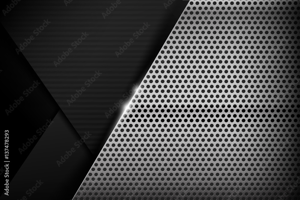 Chrome black and grey background texture vector illustration 017 Stock ...