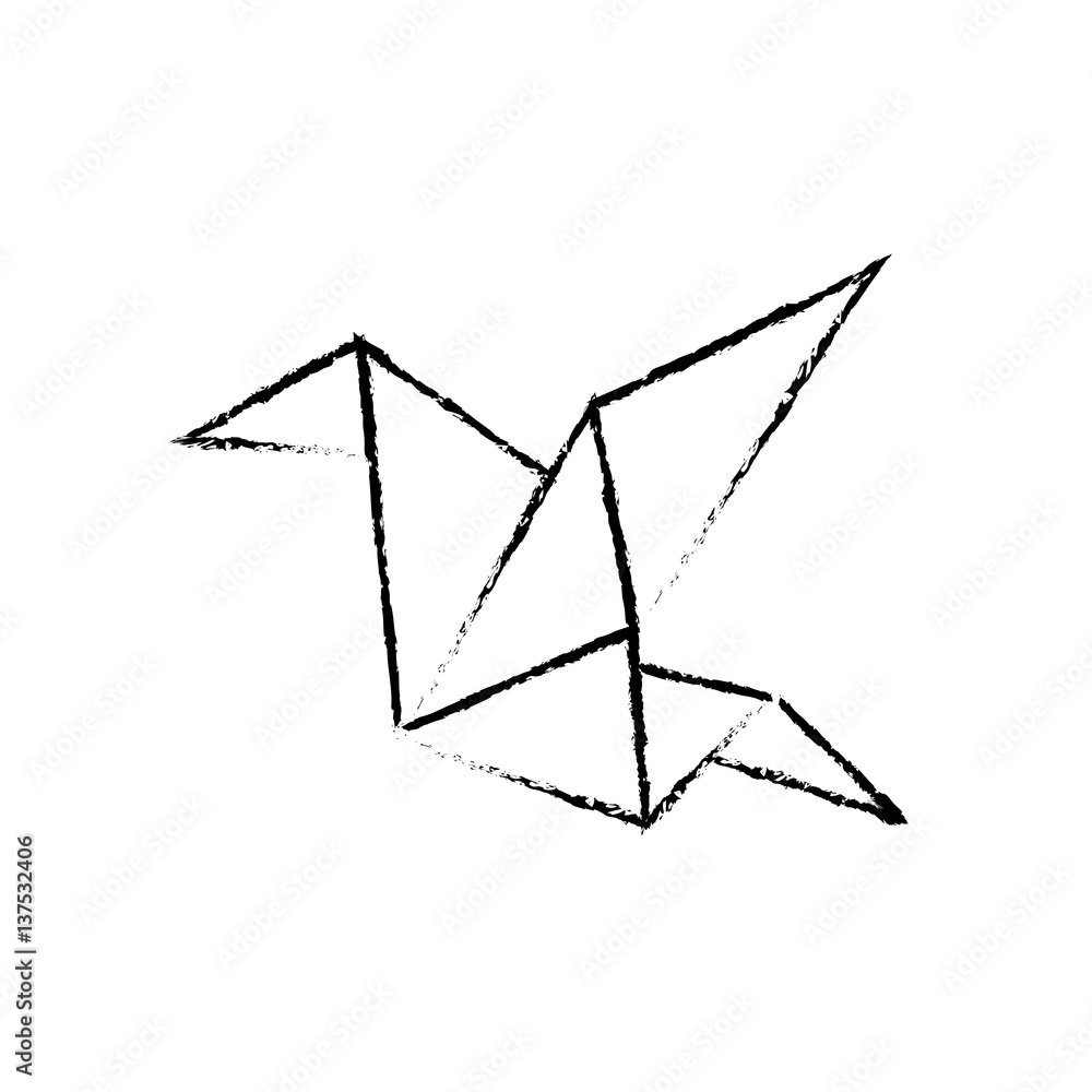 Vecteur Stock origami paper art icon vector illustration graphic design ...