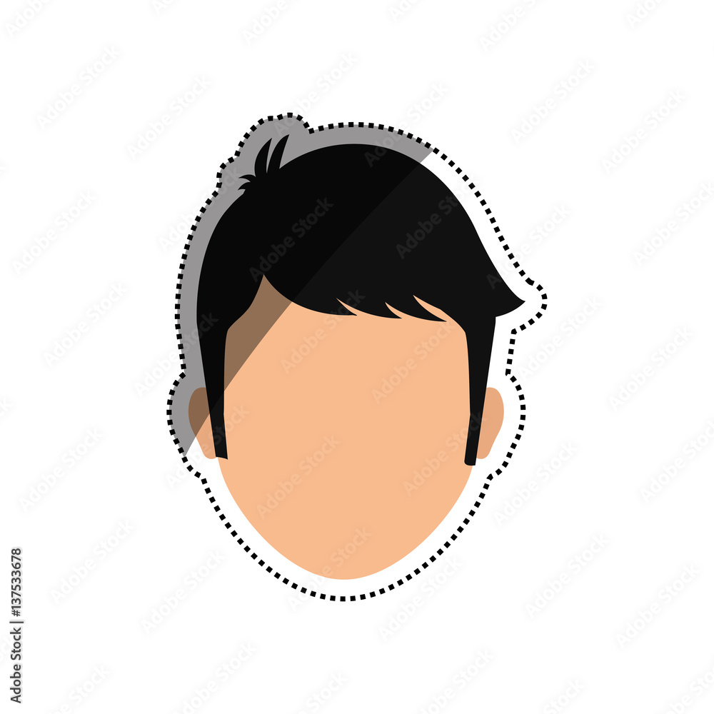 Man faceless head icon vector illustration graphic design Stock Vector ...