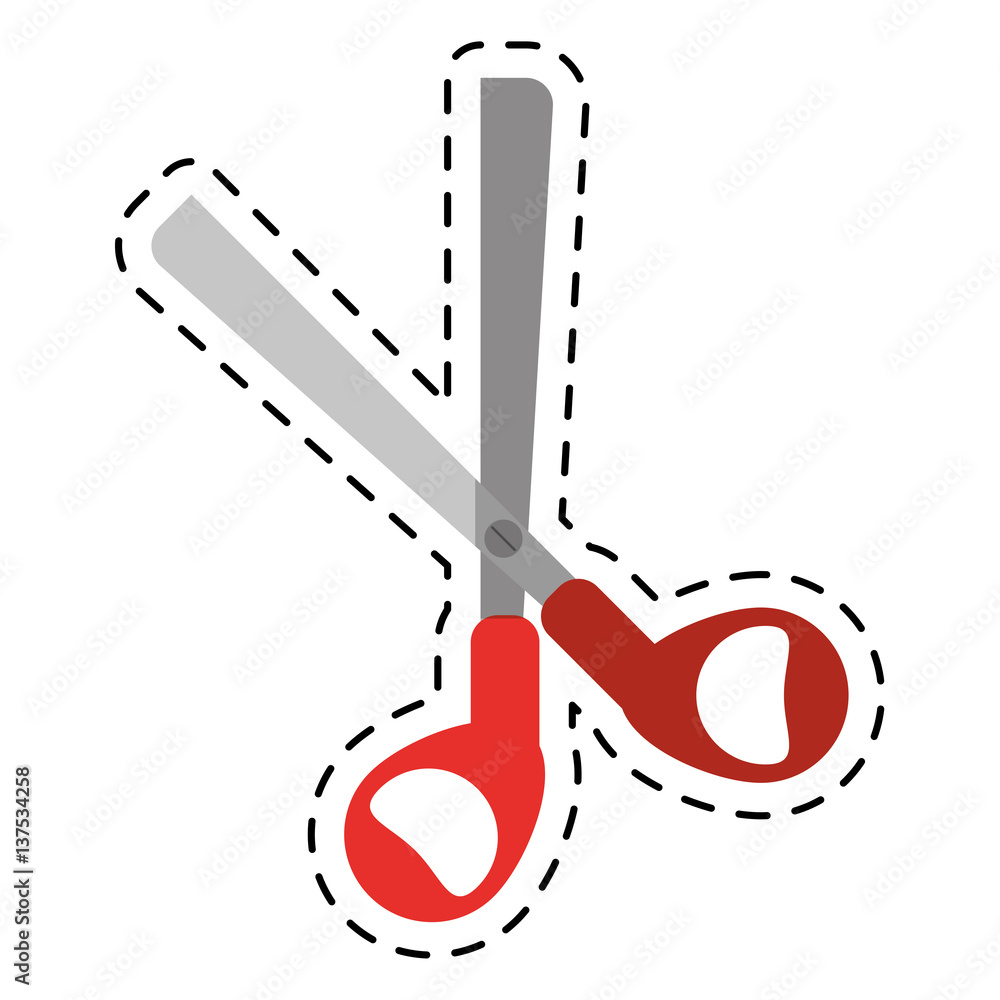 cartoon scissors tool school icon vector illustration eps 10 Stock ...