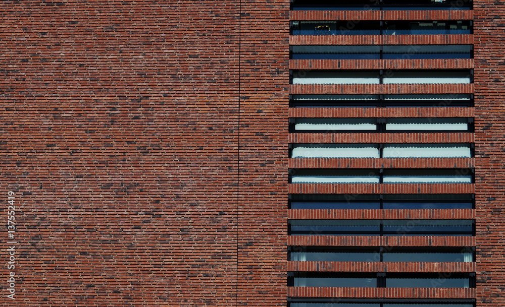 Brick wall pattern with windows. Brick wall background. Window pattern ...