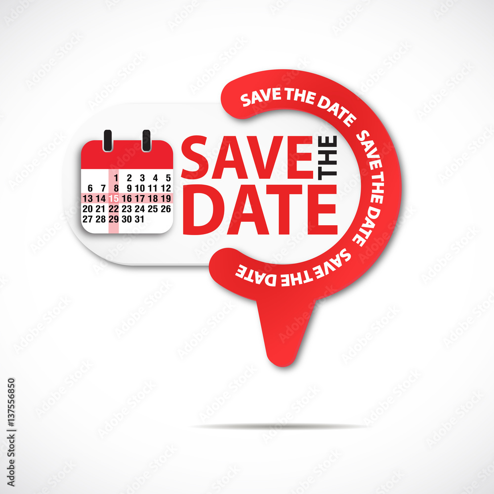 épingle bouton web : save the date Stock Vector | Adobe Stock