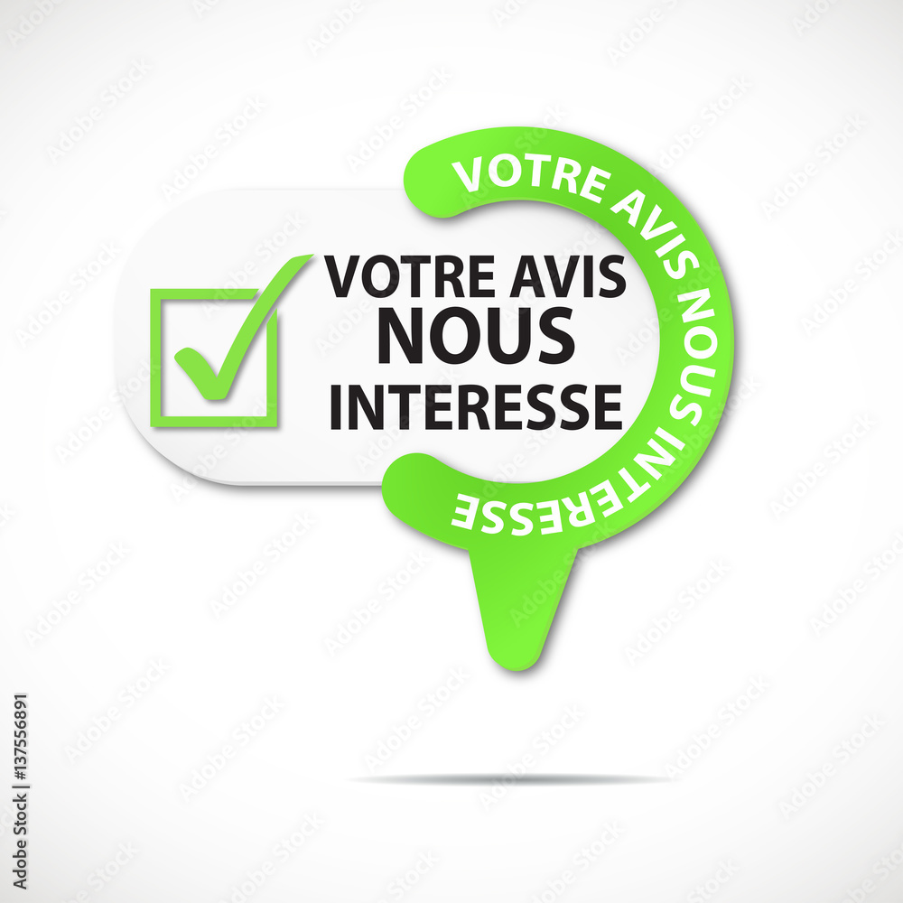 épingle bouton web : votre avis nous intéresse Stock-Vektorgrafik ...