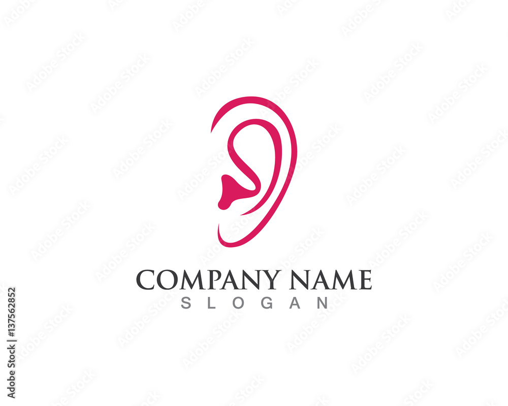 Ear Hearing Logo Stock Vector | Adobe Stock