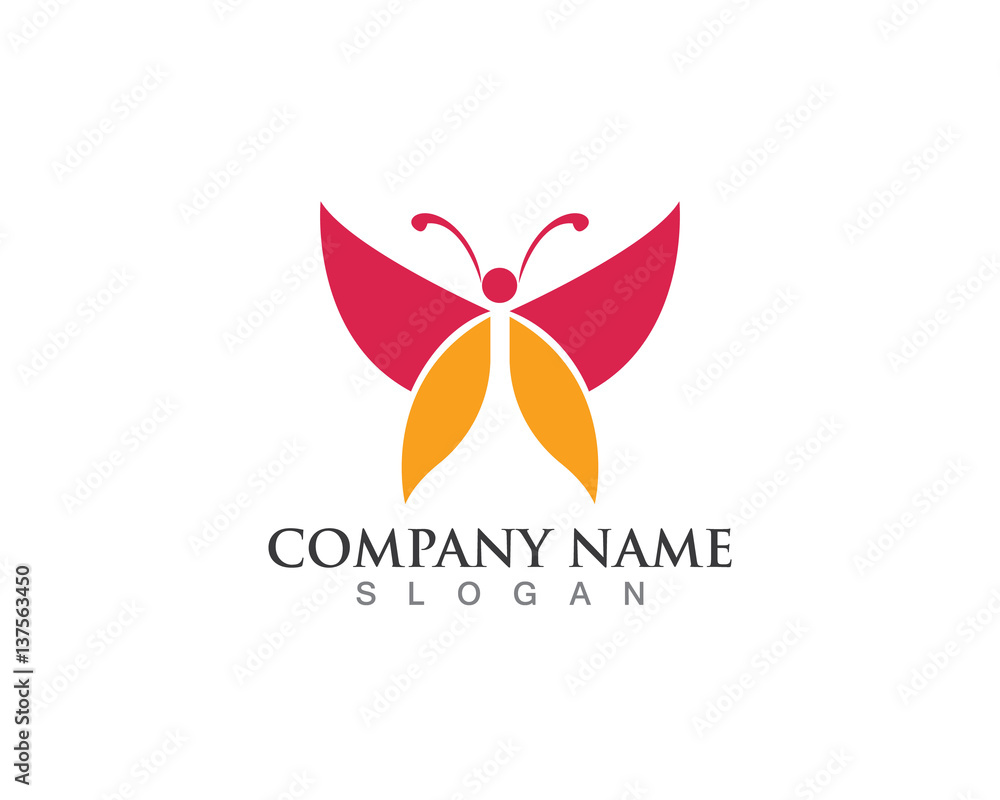 butterfly logo Stock Vector | Adobe Stock