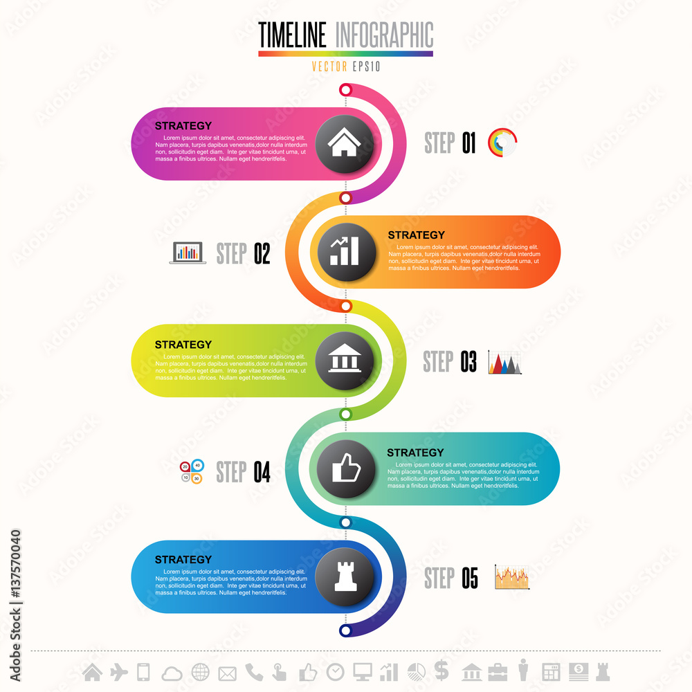Timeline Infographics Design Template Stock Vector | Adobe Stock