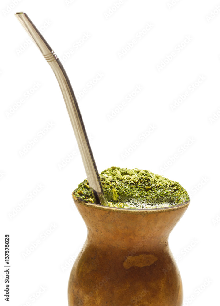 Chimarrão, traditional mate hot tea. Drink of South of the Brazil. Also ...