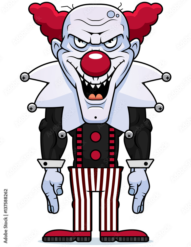 Cartoon Evil Clown Stock Vector | Adobe Stock