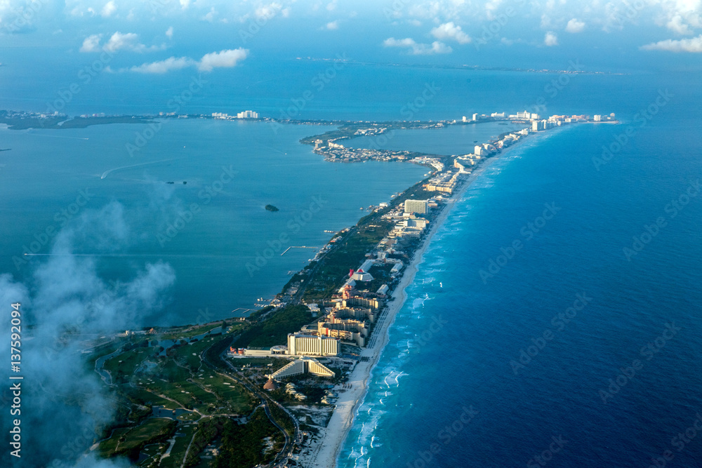 Cancun aerial view panorama landscape Stock Photo | Adobe Stock