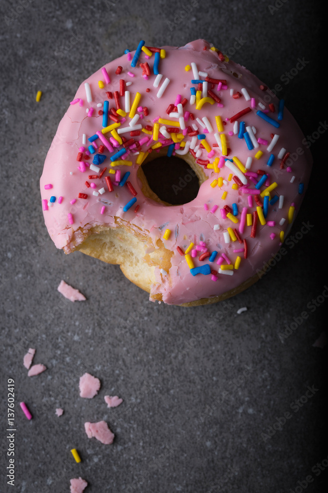Pink Doughnut With Sprinkles