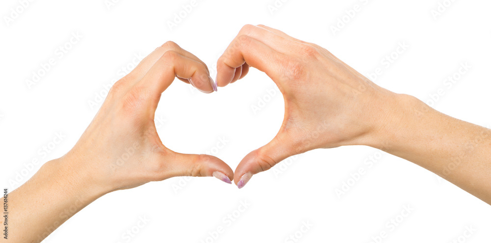 Hände formen Herz Stock-Foto | Adobe Stock