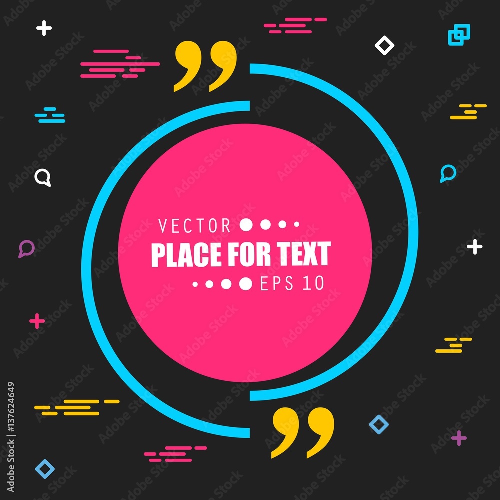 Abstract concept vector empty speech square quote text bubble. For web ...