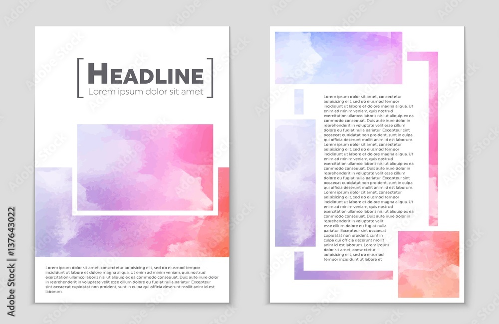 Abstract vector layout background set. For art template design, list ...