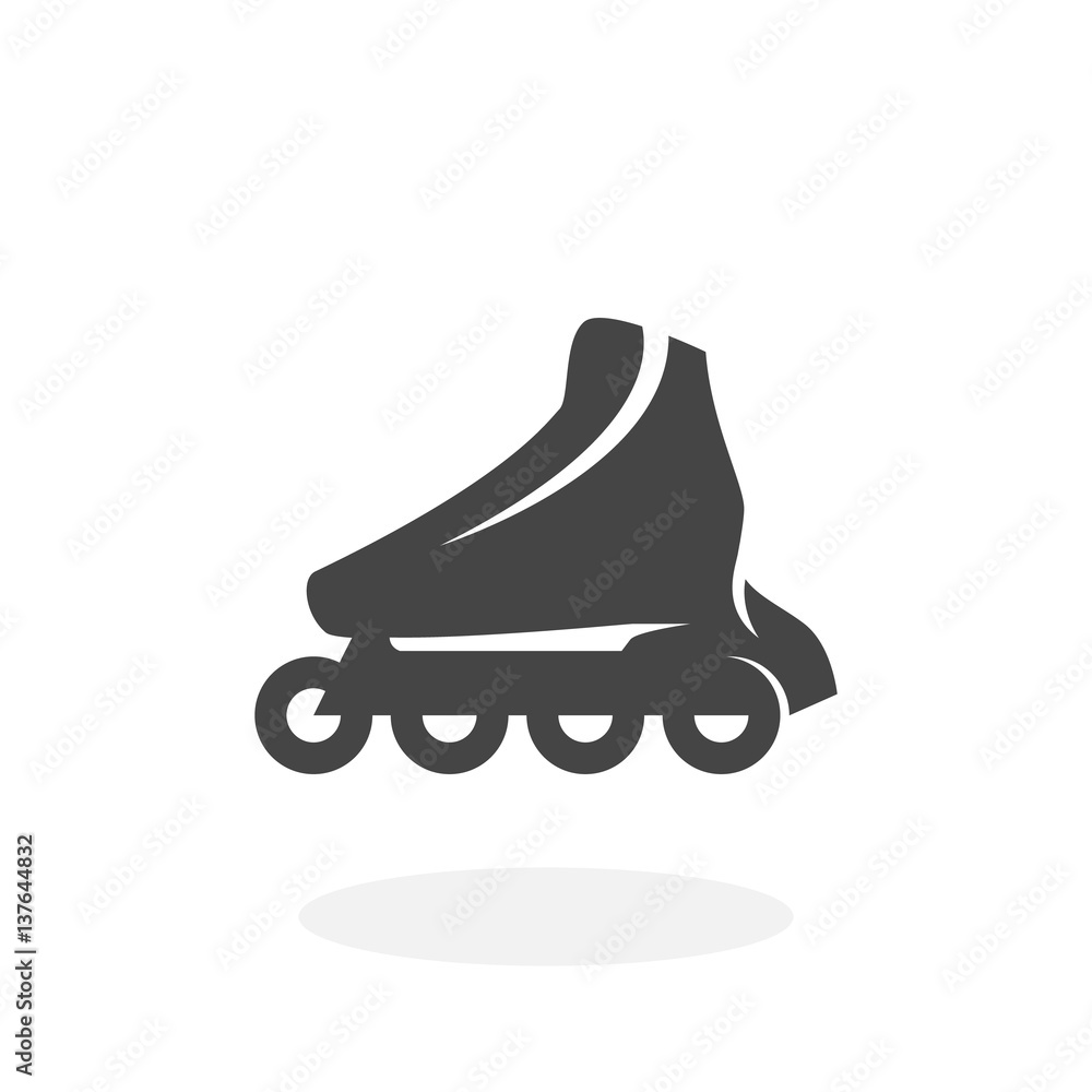 Roller skate Icon. Vector logo on white background Stock Vector | Adobe ...