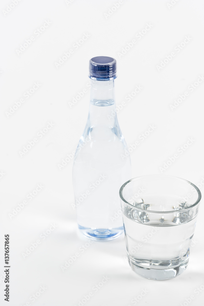 Bottle of drinking water on white background. Stock Photo | Adobe Stock