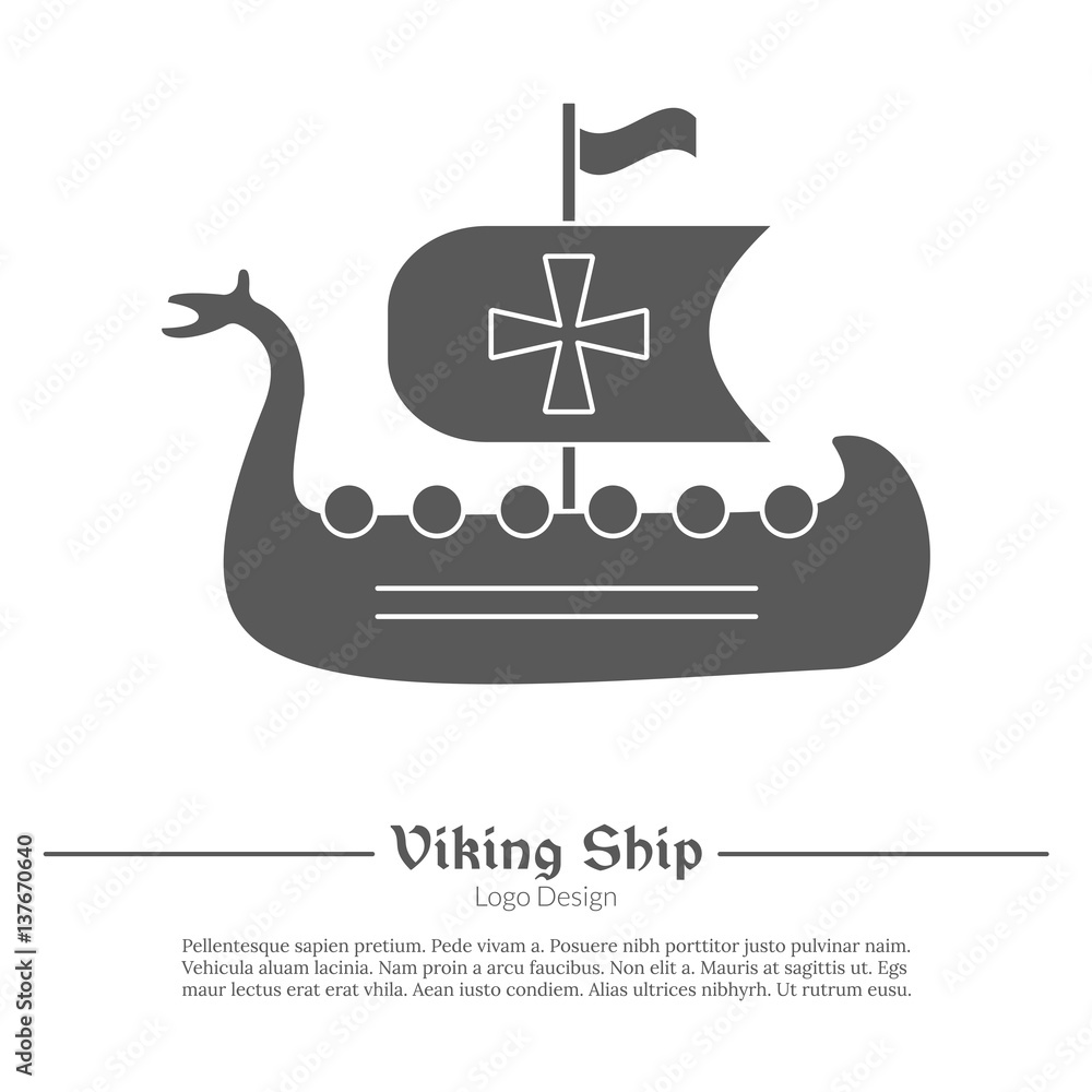 Medieval logo emblem template. Single logo, modern black simple style ...