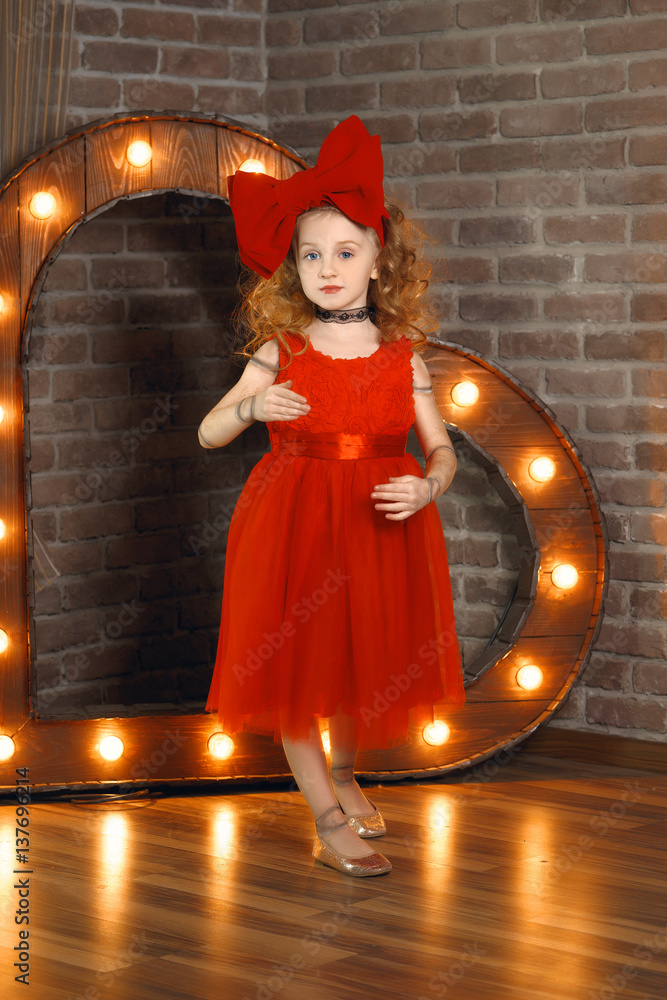 Cute girl in puppet look body paint. Young lady acts as a doll. Stock ...